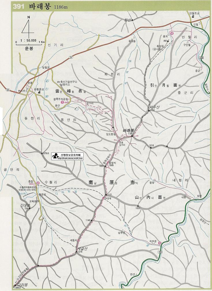 지리산 등산코스 및 등산지도 - 등산관련 정보자료실 - 문경 푸름산악회