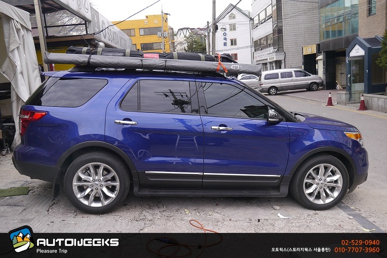 포드 익스플로러 루프탑텐트 전용 루프랙 RT2000 가로바 추가 오즈텐트 ARB 2.5M*2M 어닝 장착 2015-04-04 ...