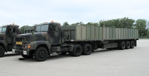 M915 Tractor with M872 Flatbed trailer & 40FT Container # 01015 [1/35th Trumpeter Made in China ...