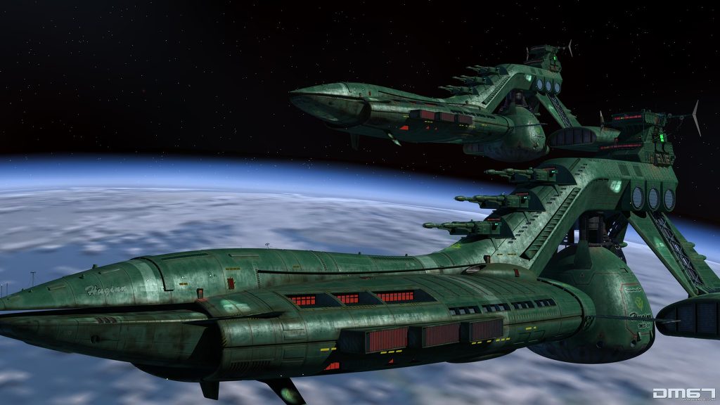 지온군의 경순양함 무사이급 (Principality of Zeon space force's light cruiser Musai ...