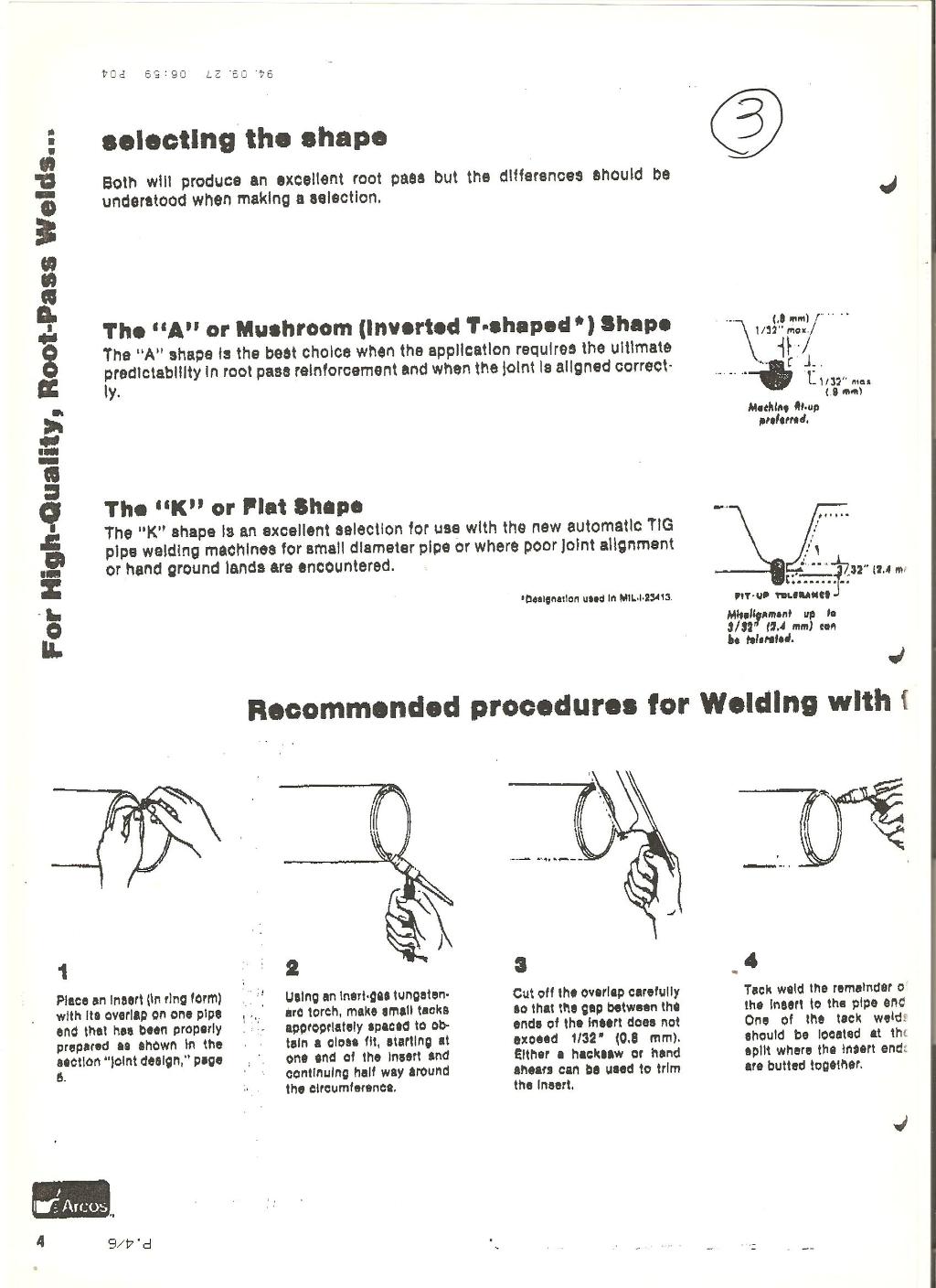 SFA 5.30 in 308L Group C (Consumable Insert Ring) - 스테인레스강종의 용접 및 특성과 ...