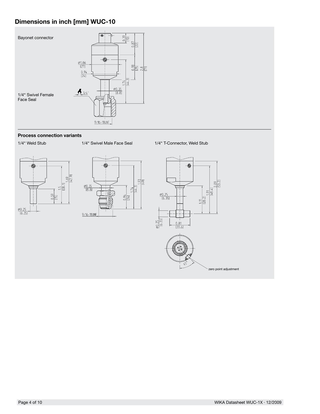 [WUC-1X] WIKA VCR Sensor 비카압력센서 - 압력센서(Pressure Tranducer, etc ...