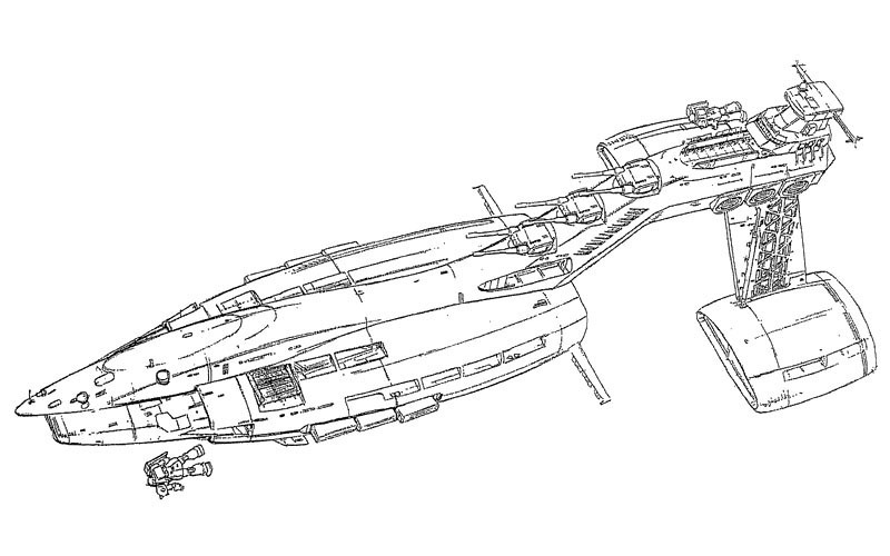지온군의 경순양함 무사이급 (Principality of Zeon space force's light cruiser Musai ...