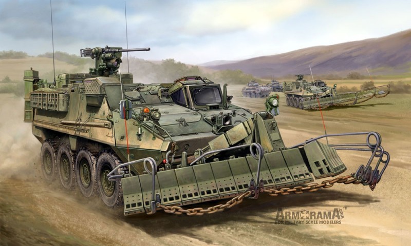 M1132 Stryker Engineer Squad Vehicle w/LWMR-Mine Roller/SOB #01574 [1/ ...