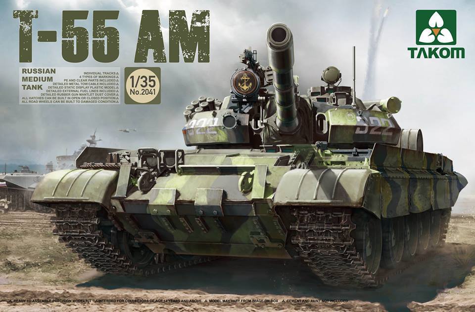 T-55 AM Russian Medium Tank # 2041 [1/35h Takom Made in China] PT1 - Ⅱ ...