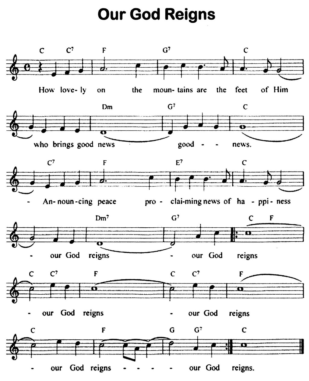 Our God Reigns - 복음 들고 산을 넘는 자들의 발길 ppt - 영어 찬양 - 필리핀 선교사 자료 나눔 방