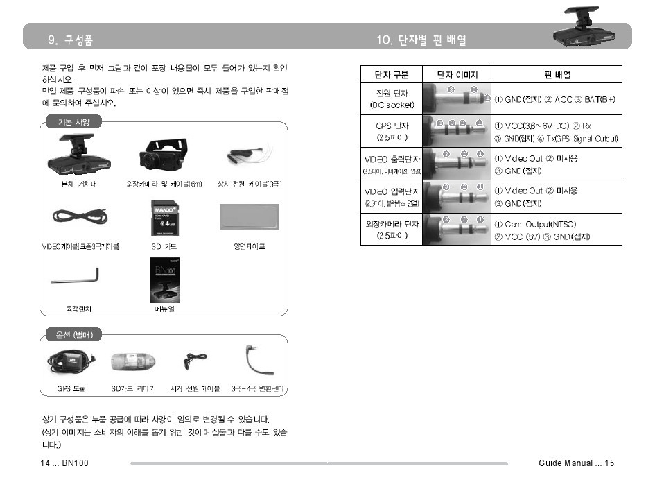 새로나온 만도 2채널 블랙박스(HD급고화질) BN100- 매뉴얼 첨부 - 블랙박스 제품 정보 - 청주 아이나비 공식대리점