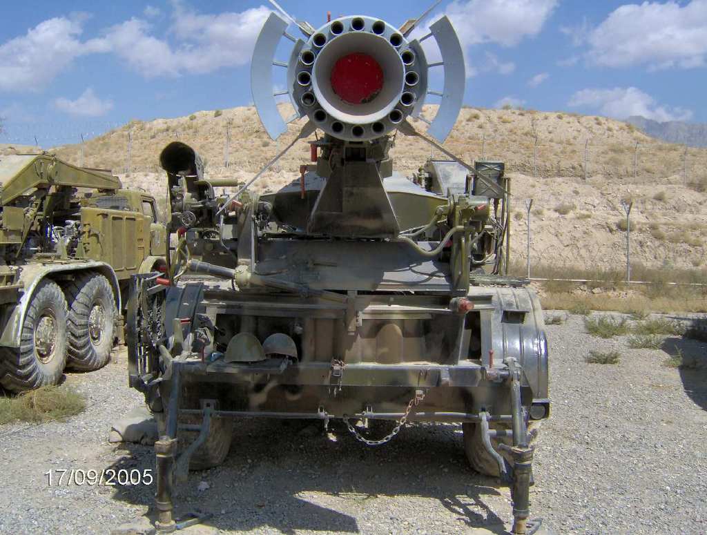 Russian 9P113 TEL w/9M21 Rocket of 9K52 Luna-M Short-range artillery ...