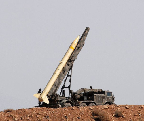 Russian 9P113 TEL w/9M21 Rocket of 9K52 Luna-M Short-range artillery ...