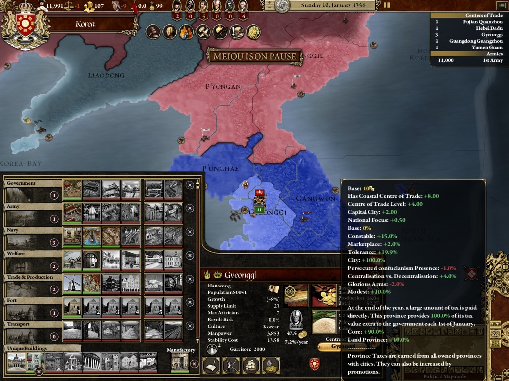 [MEIOU] 고려로 가자! 1-상황 점검과 플레이 방침 - Europa Universalis - Europa Universalis