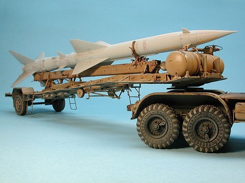 SA-2 Guideline Missile on Transport trailer #00204 [1/35th TRUMPETER ...