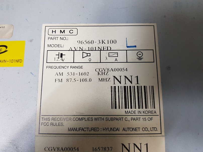 NF소나타 트랜스폼 AVN 블루투스 USB 네비게이션 오디오 / 96560-3K100 - 카오디오 앰프 AV 네비 - 자동차 중고부품 SM모터스