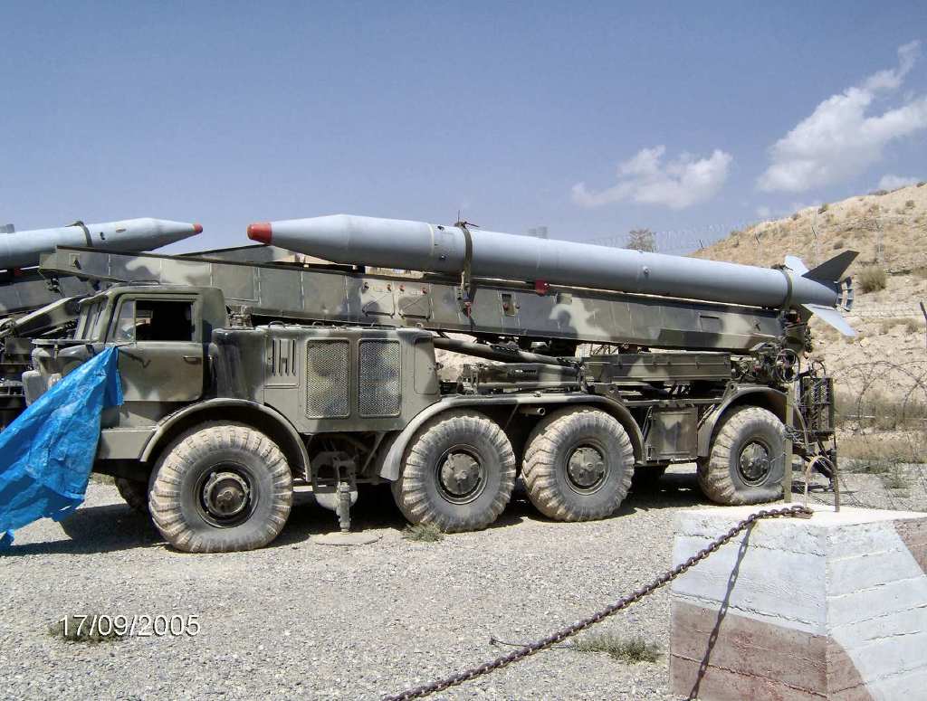 Russian 9P113 TEL w/9M21 Rocket of 9K52 Luna-M Short-range artillery ...