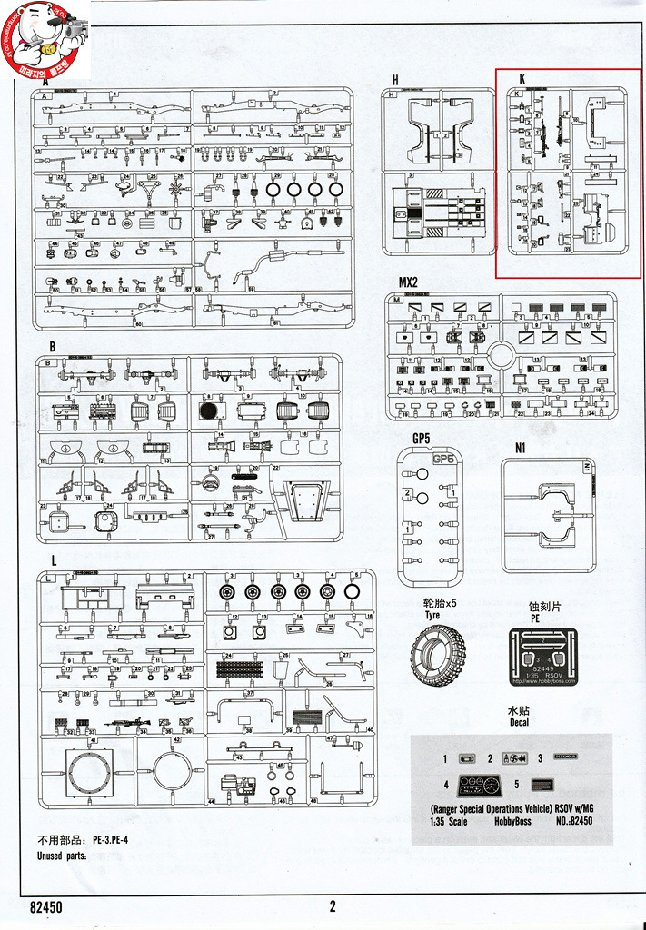 RSOV (Ranger Special Operations Vehicle) w/MG #82450 [1/35 HOBBYBOSS ...