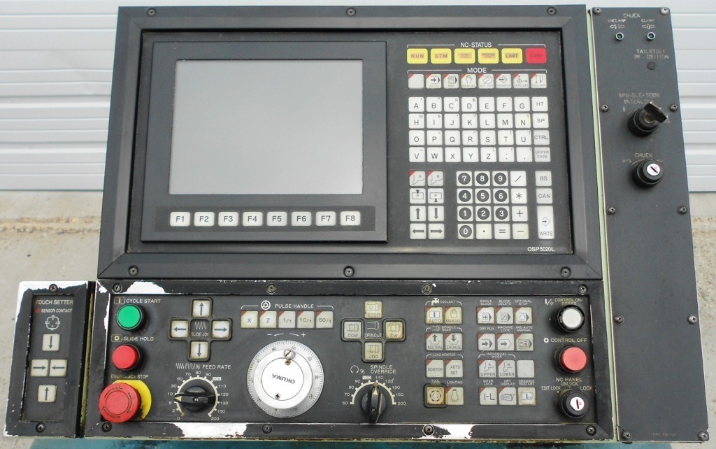 OKUMA LB 15 CNC OSP 5000L OKUMA OSP5020L control panel OKUMA OPUS 5000 ...