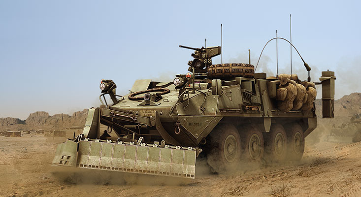 M1132 Stryker Engineer Squad Vehicle w/LWMR-Mine Roller/SOB #01574 [1/ ...