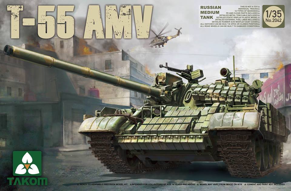 T-55 AM Russian Medium Tank # 2041 [1/35h Takom Made in China] PT1 - Ⅱ ...