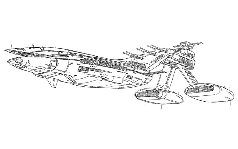지온군의 경순양함 무사이급 (Principality of Zeon space force's light cruiser Musai ...