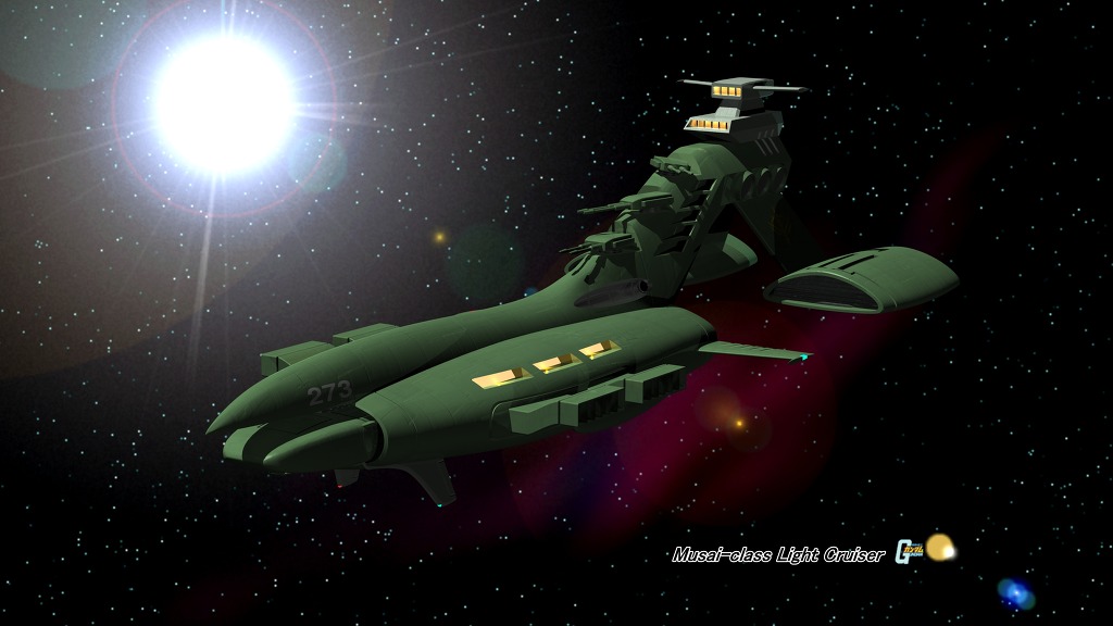 지온군의 경순양함 무사이급 (Principality of Zeon space force's light cruiser Musai ...