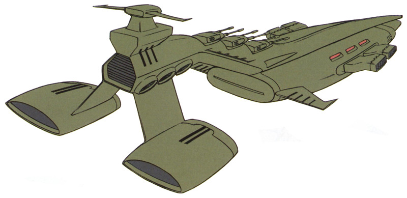 지온군의 경순양함 무사이급 (Principality of Zeon space force's light cruiser Musai ...