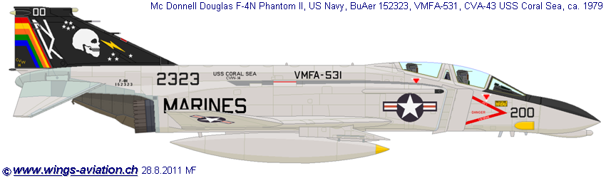 USMC F-4B/N VMFA-531 "Gray Ghosts " 한정판 #12315 [1/48 th ACADEMY MADE IN ...