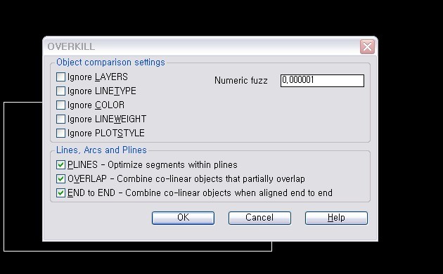overkill 질문입니다... - ★ CAD/LISP/분과 Q&A - 아키모아(Archimore)