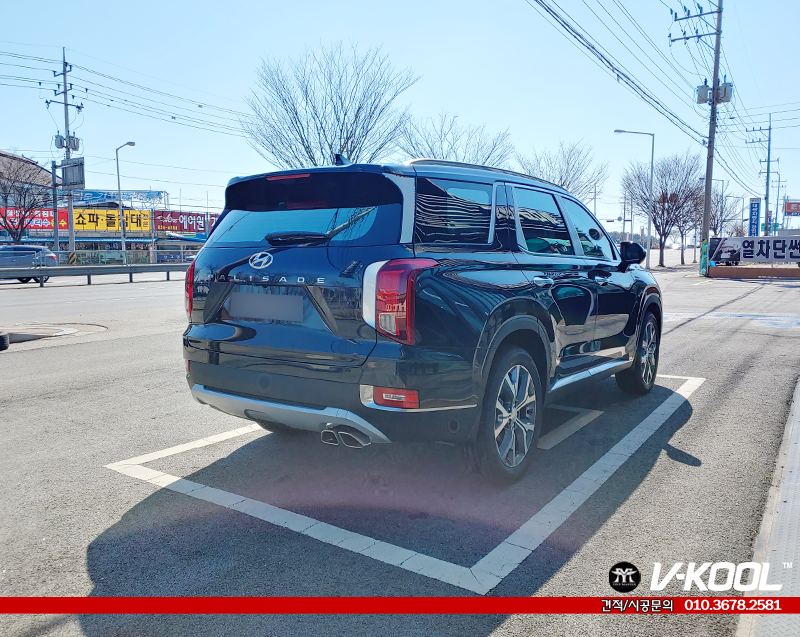 팰리세이드 문라이트클라우드 브이쿨썬팅 K시리즈 시공 뷔르트언더코팅 블랙박스 Qxd3000 신차패키지 시공후기 Tinting 시공사진 열반사필름 브이쿨 익산점 마디